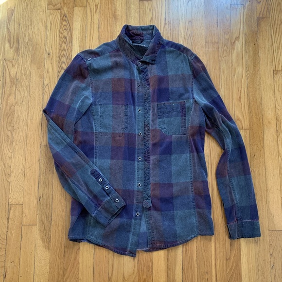 Tops | Vintage Cohesive Co Flannel Distressed Oversized Button Down ...